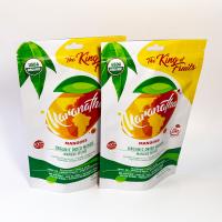 China Custom PET Aluminized Zipper Bag for Food Packaging 100g Dried Mango Snack Bag for sale