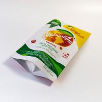 China Custom PET Aluminized Zipper Bag for Food Packaging 100g Dried Mango Snack Bag for sale