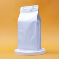 China Flat Bottom Coffee Bag 12oz 16oz 180g with One-Way Exhaust Valve and Eight-Sided Seal for Freshness Preservation for sale