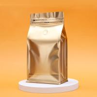 China 100g 250g 500g Flat Bottom Coffee Bags with Degassing Valve and Zipper - 280 Micron Thickness Food Grade Packaging for sale