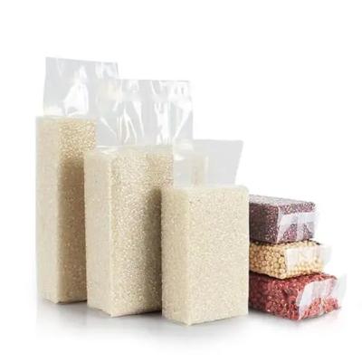 China Custom Square Vacuum Nylon Plastic Rice Brick Packaging Bags - Clear Design with Various Sizes and Heat Sealable Options for sale