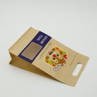 China Wholesale Flat Bottom Kraft Paper Stand Up Bag with Zipper Closure Customizable Food Packaging for sale