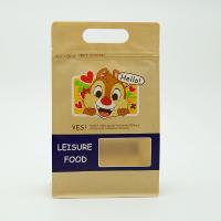 China Wholesale Flat Bottom Kraft Paper Stand Up Bag with Zipper Closure Customizable Food Packaging for sale