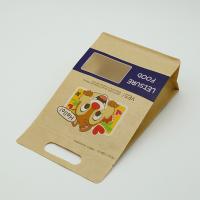 China Kraft Paper Self-Standing Resealable Ziplock Bag Flat Bottom Food Nut Storage Wholesale 1kg 2kg for sale