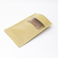 China Biodegradable Kraft Paper Stand Up Pouch with Zipper 100% Compostable Food Packaging Bag for sale