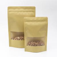 China Biodegradable Kraft Paper Stand Up Pouch with Zipper 100% Compostable Food Packaging Bag for sale