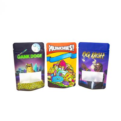 China Child Resistant Zipper Bags for Edibles Tobacco Packaging Custom Size Aluminum Composite Film for sale