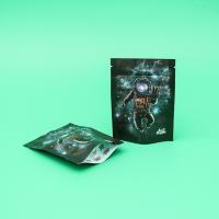 China Custom Child-Proof Mylar Ziplock Pouches - Black Bulk Packaging with Custom Sizes and Printing Options for sale