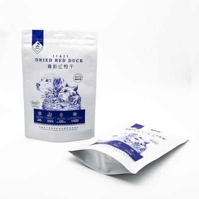 China Custom Pet Food Packaging Bag PET Plastic Composite Standing Zipper Bag 80 Micron for sale