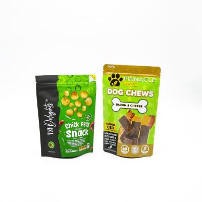 China Custom Biodegradable Stand Up Pouch with Zip Lock 0.05mm 0.15mm Thickness for Pet Food Nuts Dried Fruits for sale