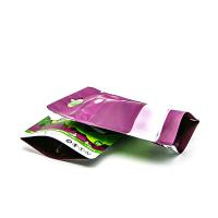 China Custom Printed Tobacco Cigar Mylar Bag 3 Side Seal Aluminum Foil Zip Pouch 100g for sale