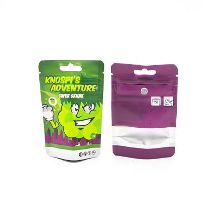China Child Resistant Weed Bags Plastic Doypack Stand Up Pouch Custom Digital Printing 100g for sale