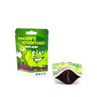China Child Resistant Weed Bags Plastic Doypack Stand Up Pouch Custom Digital Printing 100g for sale