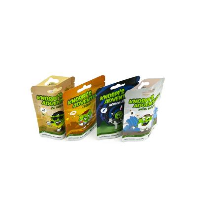 China Custom Aluminum Foil Doypack Stand Up Pouch with Resealable Zipper Smell Proof Mylar Bag 1g to 1lb for sale