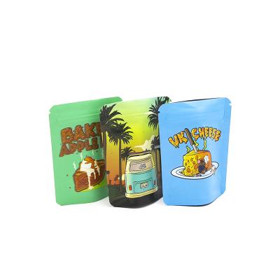 China Custom Printed Child Resistant Smell Proof Mylar Bags 1g 3.5g 7g 14g 28g 1oz for sale