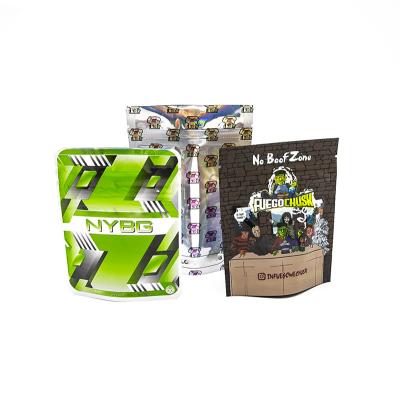 China Customized Three-Side Sealed Tobacco Cigar Mylar Bag Printable Design for sale