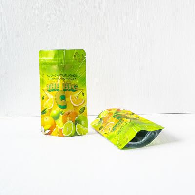 China Custom Aluminum Foil Stand Up Ziplock Bags 10cm x 18cm x 4cm with Logo Printing for Food Packaging for sale