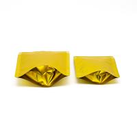 China Gold Resealable Aluminum Foil Ziplock Bag 10x12 11x6 13x18 Stand Up Pouch for Coffee Snack for sale