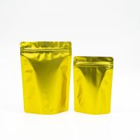 China Gold Resealable Aluminum Foil Ziplock Bag 10x12 11x6 13x18 Stand Up Pouch for Coffee Snack for sale