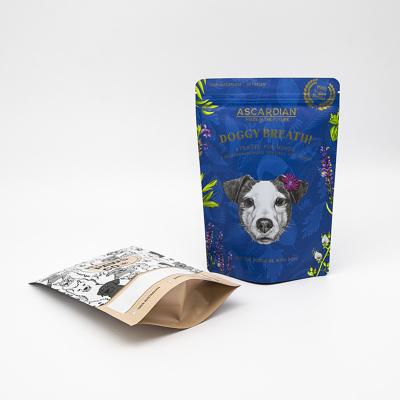 China Custom Pet Food Stand Up Pouch with Ziplock 100g to 500g Custom Size for sale