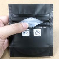 China 1g Small Black Child Resistant Mylar Bag with Stand Up Zipper Lock for sale