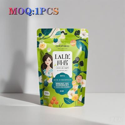 China Biodegradable Plastic Ziplock Mylar Bag Food Grade 100 Pcs Resealable Packaging for sale