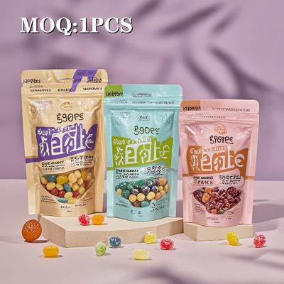 China Custom Printed 3.5G Stand Up Pouches Resealable Ziplock Mylar Bags Eco Friendly Food Packaging for sale