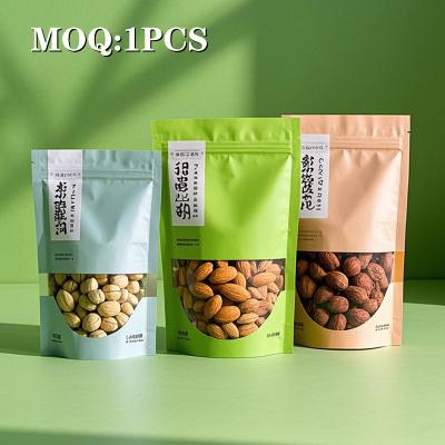 China Custom Die Cut Luxury Printed Plastic Food Packing Bags with Logo 100pcs per Pack for sale
