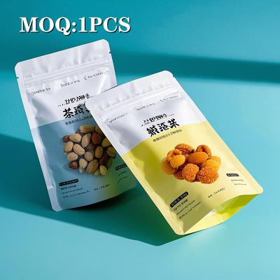 China Custom Printed Zipper Lock Mylar Bags 3.5g Capacity Low MOQ 100pcs 500pcs Food Packaging for sale
