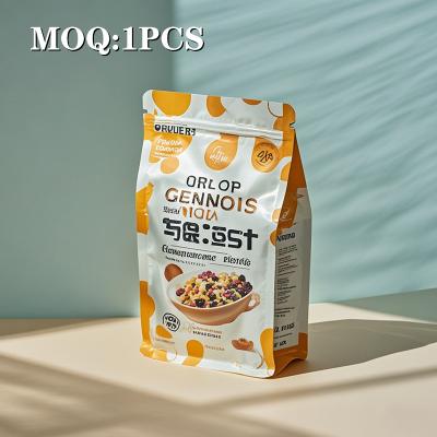 China Custom Matte Finish Stand Up Pouches Mylar Bags with Window for Food Packaging 100-500g for sale
