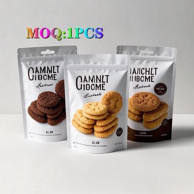 China Custom Smell Proof Food Packaging Bags 100g 200g Stand Pouch with Zipper for Baklava Cookie Snack for sale