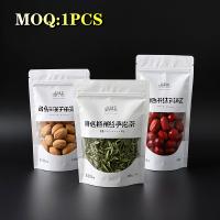 China Custom Printed 250g 500g Food Grade Stand Up Pouches with Resealable Zipper for Tea Coffee Packaging for sale