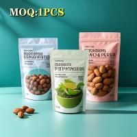 China Custom Printed 250g 500g Food Grade Stand Up Pouches with Resealable Zipper for Tea Coffee Packaging for sale