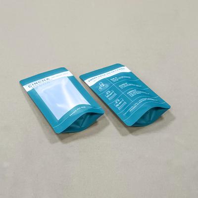 China Custom Clear Window Stand-up Pouches 3.5g to 1kg Resealable Biodegradable Packaging for sale