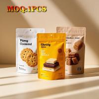 China Custom Printed Stand Up Mylar Bags 250g 500g Recyclable with Window and Zipper for Coffee Chocolate Cookies for sale