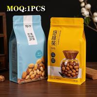 China Custom 250g 500g 1kg Flat Bottom Resealable Aluminum Foil Coffee Bags with Degassing Valve for sale