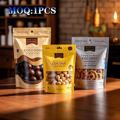 China Custom Printed Smell Proof Mylar Stand Up Pouch with Window 100pcs for Gummy Packaging for sale