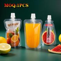 China Custom Printed Stand-Up Spout Pouch with Nozzle - Reusable Liquid Packaging for Milk, Juice, Oil & Beverages for sale