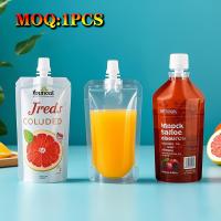 China Custom Printed Stand-Up Spout Pouch with Nozzle - Reusable Liquid Packaging for Milk, Juice, Oil & Beverages for sale