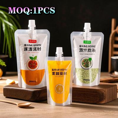 China Eco-Friendly Mylar Stand Up Pouch with Spout for Soups and Juices - Custom Sizes 100ml to 1000ml Capacity for sale