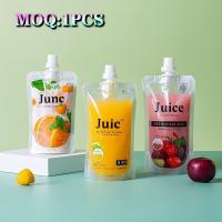 China High Barrier Custom Printed Stand Up Spout Pouch 500ml 1L Liquid Milk Juice Packaging Bag for sale