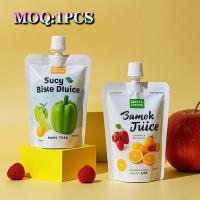 China High Barrier Custom Printed Stand Up Spout Pouch 500ml 1L Liquid Milk Juice Packaging Bag for sale