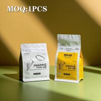 China Custom Flat Bottom Aluminum Foil Bags for Tea Coffee 100g 250g Resealable for sale