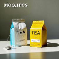 China Custom Mylar Tea Bags 8 Side Sealing Flat Bottom Stand Up Pouch with Zipper 100g 250g 500g for sale