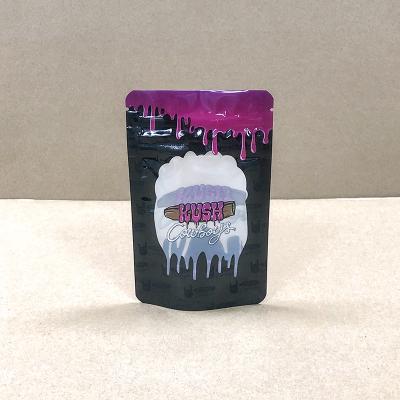 China Custom Stand Up Pouch Thumb Pockets With Reclosable Child-Resistant Zipper for sale
