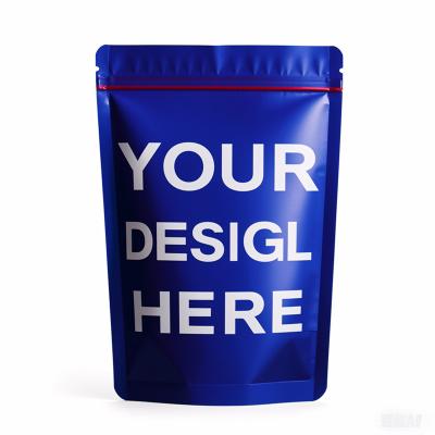 China Custom Printed 3.5G Stand Up Pouches Die Cut Heat Sealed Resealable Aluminum Plastic Mylar Bags for Food Packaging for sale