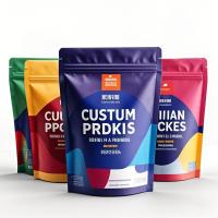 China Customizable Stand Up Resealable Plastic Pouches for Food Packaging with Zip Lock 3x5 4x6 for sale