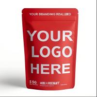 China Custom Printed Smell Proof Stand Up Ziplock Mylar Bags 3.5g Resealable Aluminum Plastic Food Pouches for sale