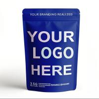 China Custom Matte Stand Up Ziplock Mylar Bags Resealable Smell Proof Food Pouches 100g 200g for sale