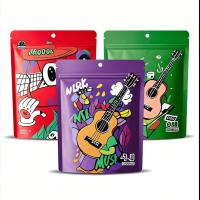 China Custom Printed Stand-up Ziplock Pouches 100g 200g Resealable Food Packaging Mylar Bags Heat Seal Aluminum Plastic for sale